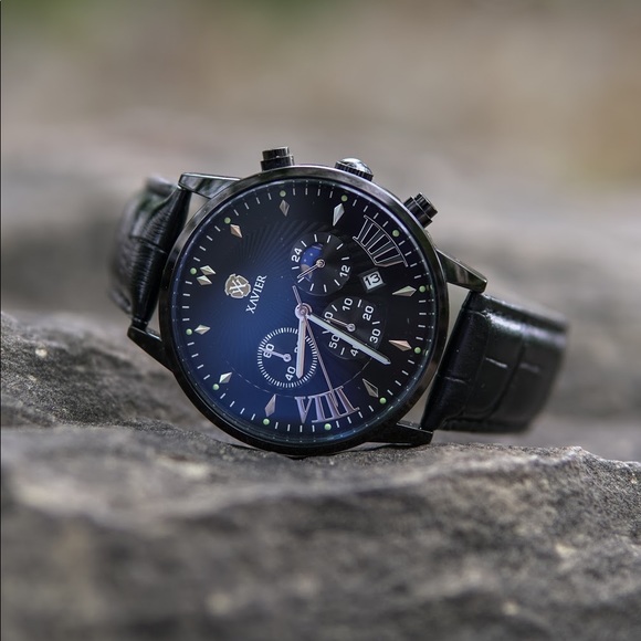 Xavier Watches | Accessories | Nib Xavier Xfactor Moonphase Watch 42mm ...